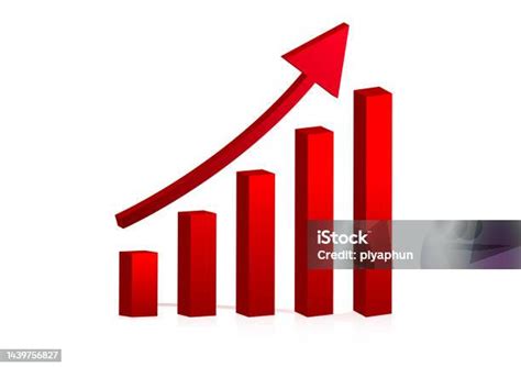 그래픽 디자인 빨간색 그래프 화살표 흰색 배경 그림 벡터 0명에 대한 스톡 벡터 아트 및 기타 이미지 0명 3차원 형태