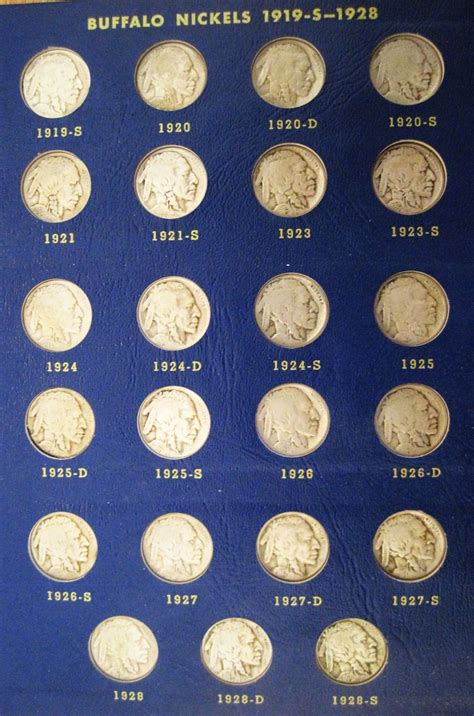 Full Set Buffalo Nickels All Natural Coins Online Coin Auction Item 689452