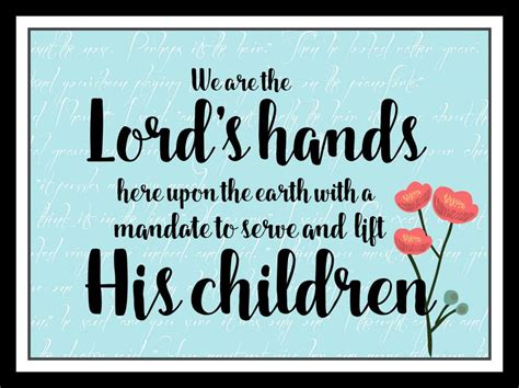 We Are The Lords Hand Upon The Earth Lds Relief Society Digital