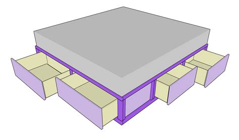 Floating Queen Size Platform Bed Plans Howtospecialist How To Build