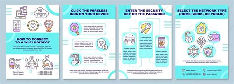 Brochure Template For Connecting To A Wifi Hotspot Vector Modern Banner Graphic PNG And