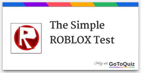 the simple roblox test