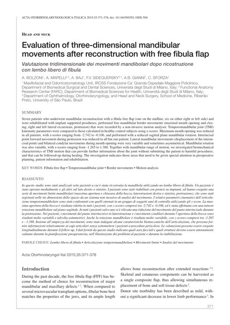 Pdf Evaluation Of Three Dimensional Mandibular Movements After