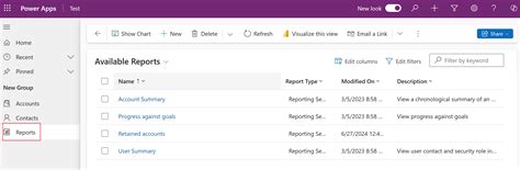 모델 기반 앱에 보고 기능 추가 Power Apps Microsoft Learn