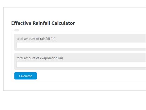 Effective Rainfall Calculator Calculator Academy