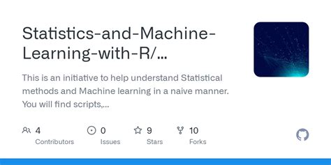 GitHub Statistics And Machine Learning With R Statistical Methods And Machine Learning In R