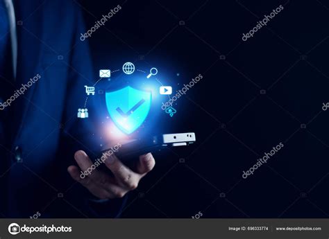 Network Security System Personal Data Information Tablet Information Cyber Security — Stock