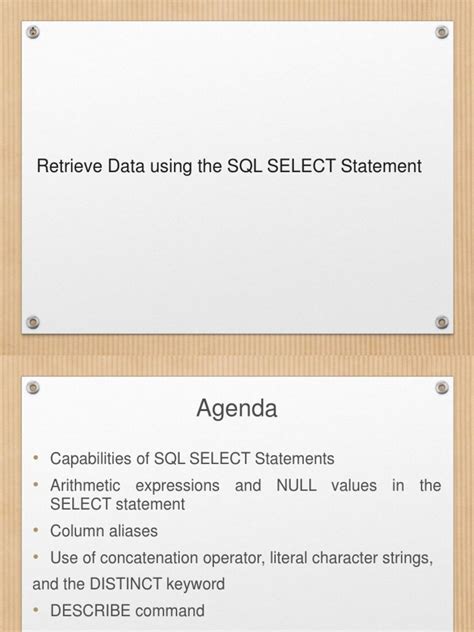 Unit 2 Retrieve Data Using The Sql Select Statement Pdf Databases