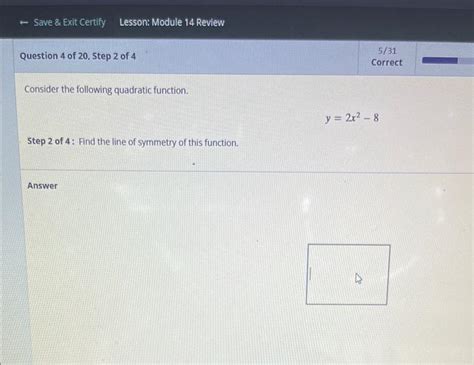 solved consider the following quadratic function y 2x2−8