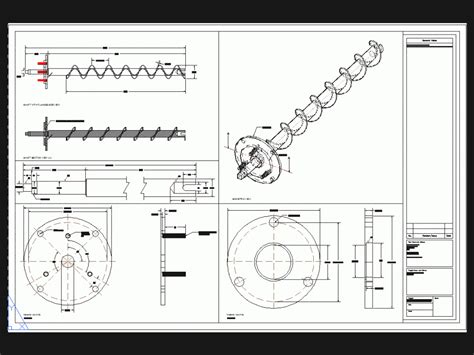 Screw Conveyor DWG Block For AutoCAD Designs CAD