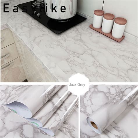 วอลเปเปอร์ลายหินอ่อน วอเปเปอร์ติดผนัง สติ๊กเกอร์ติดผนัง Wallpaper Pvc สติ๊กเกอร์ติดโต๊ะ ห้องนอน