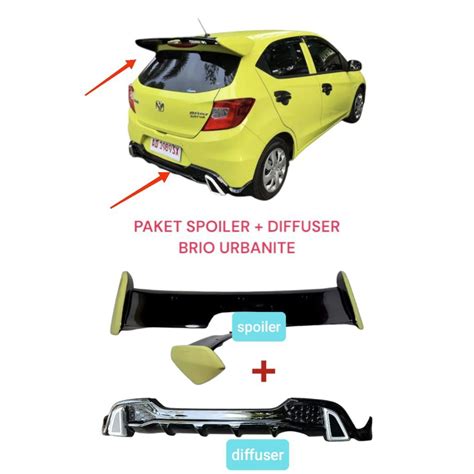 Jual Paket Spoiler Brio Diffuser Brio Model Urbanit Spoiler Brio