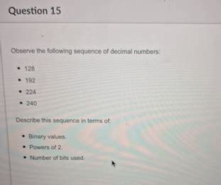 Solved Observe the following sequence of decimal | Chegg.com
