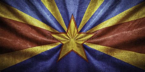 Arizona State Flag A Detailed Portrait Capturing The Vibrant Colors