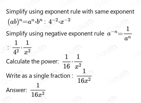solved write the following expression without negative exponents and