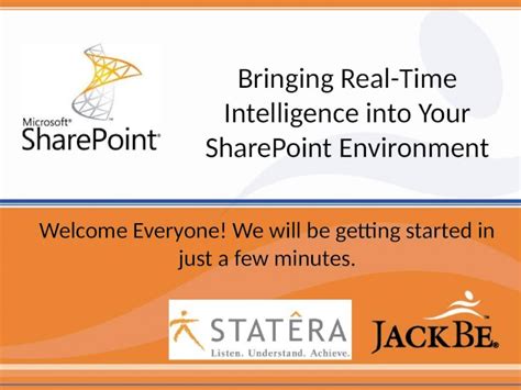 Pptx Bringing Real Time Intelligence Into Your Sharepoint Environment