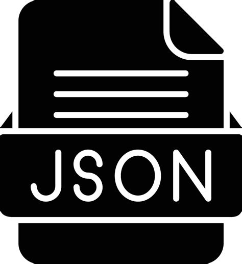 JSON File Format Line Icon Vector Art At Vecteezy