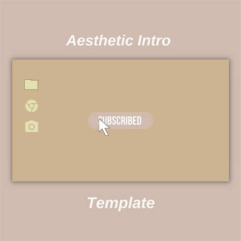 Aesthetic Youtube Intro Template Etsy
