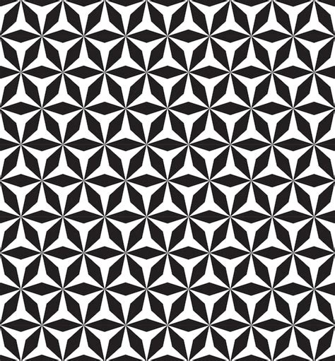 Premium Vector Seamless Black White Geometric Pattern