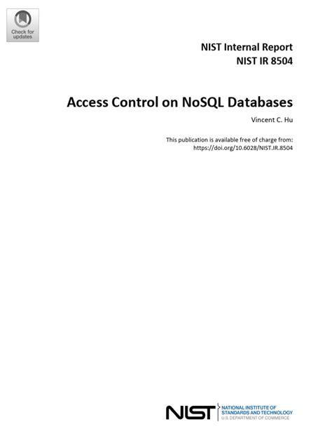 Access Control On Nosql Databases Pdf No Sql Databases
