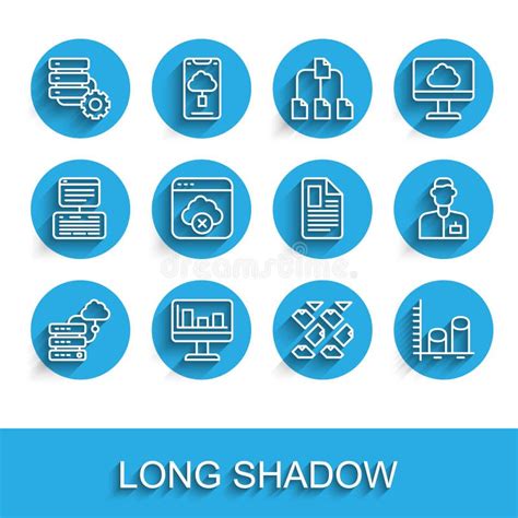 Set Line Network Cloud Connection Monitor With Graph Chart Server And