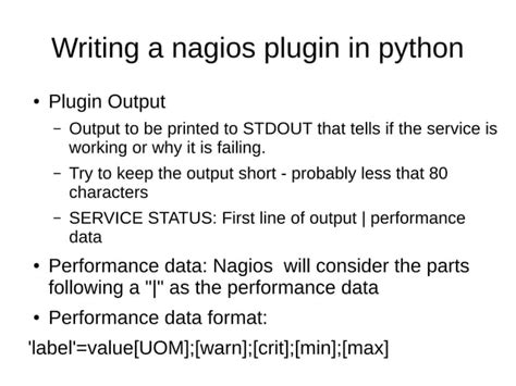 Nagios Monitoring With Python Plugin PDF Programming Languages Computing