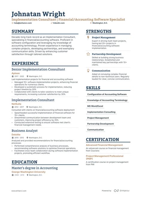 5 Implementation Consultant Resume Examples And Guide For 2023