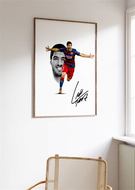 Luis Suarez Poster Suarez Wall Art Football Poster Football T Luis Suarez Soccer Wall Art