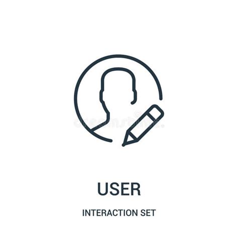 User Icon Vector From Interaction Set Collection Thin Line User Outline Icon Vector
