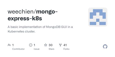 Github Weechien Mongo Express K S A Basic Implementation Of Mongodb Gui In A Kubernetes Cluster