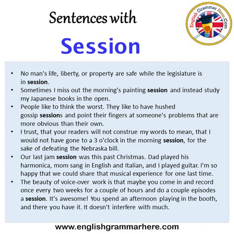 Sentences With Session Session In A Sentence In English Sentences For