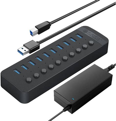 Orico Powered Usb Hub 10 Ports 48w Usb 3 0 Data Hub With Individual On