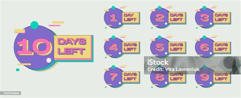 남은 일수 배지 또는 스티커 디자인 벡터 일러스트 레이 션 0명에 대한 스톡 벡터 아트 및 기타 이미지 0명 1 10 Istock