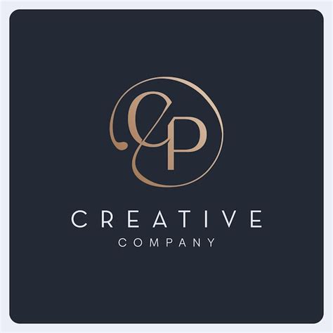 시그니처 Cp 로고 디자인 비즈니스 및 회사를 위한 창의적인 초기 문자 로고 프리미엄 벡터
