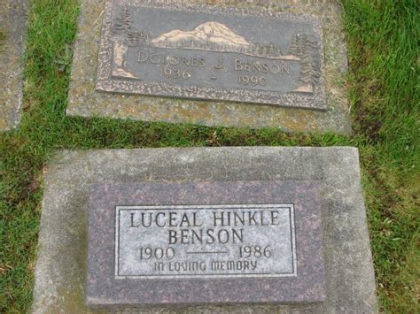 Luceal Hinkle Benson 1900 1986 Mémorial Find A Grave