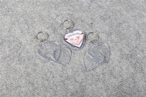 Llavero De Corazón Acrílico Para Personalizar