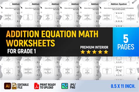 Addition Equation Math Worksheets Graphic By Interior Creative Addition Equation Math Worksheets Graphic By Interior Creative