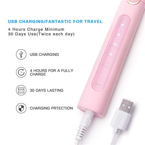 Fairywill Sonic Electric Toothbrush Rechargeable Brush Heads 507 Model