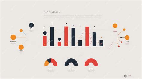 Modern Data Visualization Infographic With Bar And Line Graphs Circles And Numbers Representing