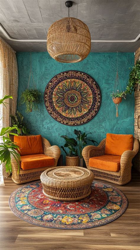 35 Stunning Boho Mid Century Modern Living Room Ideas For A Vibrant