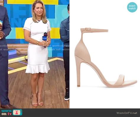 Wornontv Gingers White Ruffle Hem Dress On Good Morning America