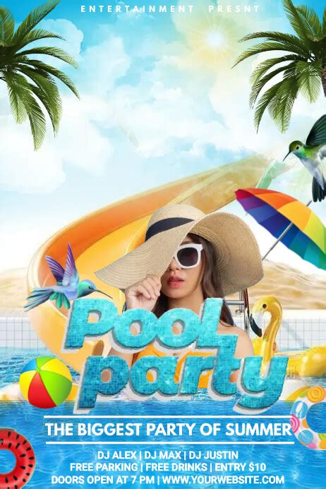 Pool Party Poster Template Design With Fresh Postermywall