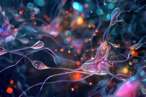 Premium Photo Neural Network Connection With A Cosmic Sparkling Visual Representation In