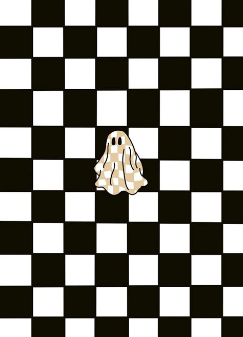 Checkered Ghost Wallpaper
