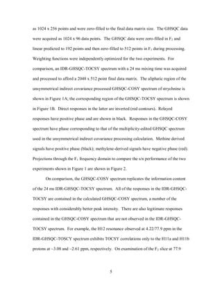 Using Unsymmetrical Indirect Covariance Processing To Calculate GHSQC COSY Spectra PDF
