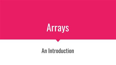 Cc 104lesson 2arraypptx Introduction Pptx