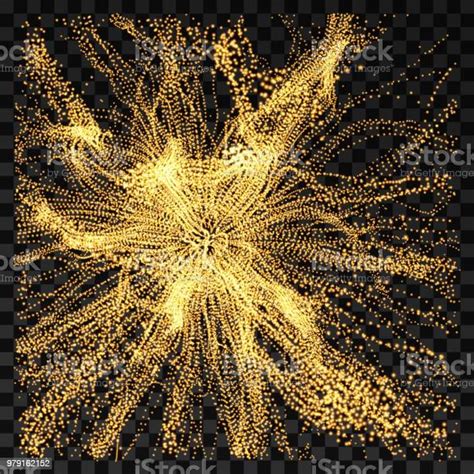 추상 과학 또는 기술 배경 동적 입자 배열입니다 벡터 일러스트입니다 3차원 형태에 대한 스톡 벡터 아트 및 기타 이미지 3차원 형태 가능성 가리기 Istock