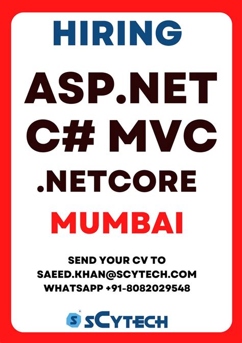 Saeed Khan On Linkedin Hiring Mvc Dotnet Aspnet Mumbai Lead