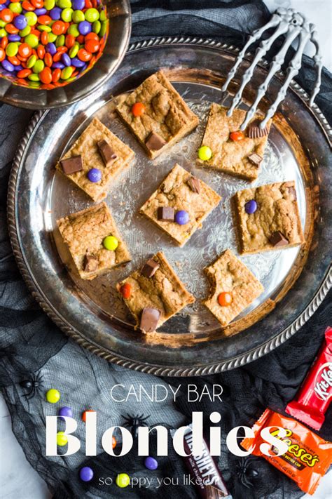 Candy Bar Blondies So Happy You Liked It