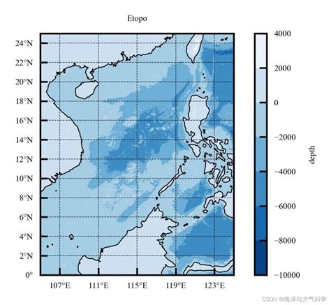 Python海洋专题七之cartopy画地形水深图的陆地填充python的cartopy可以加地形吗 Csdn博客